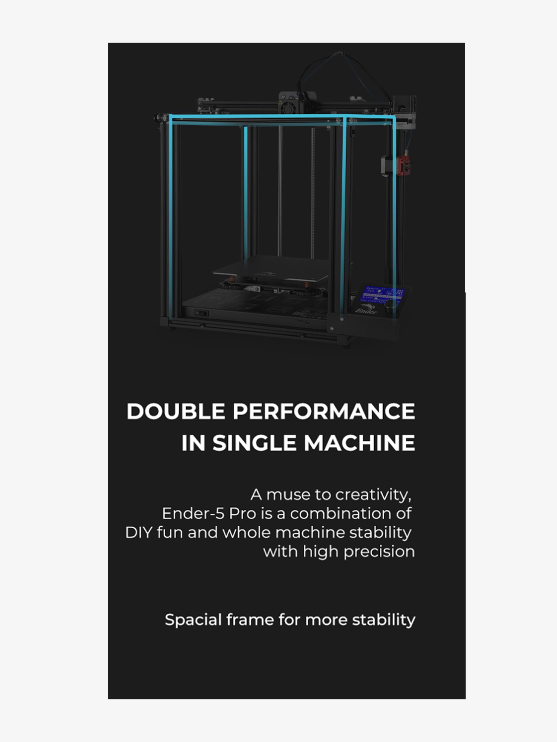 New Ender 5 Pro 3D Printer by WOL3D, now in india