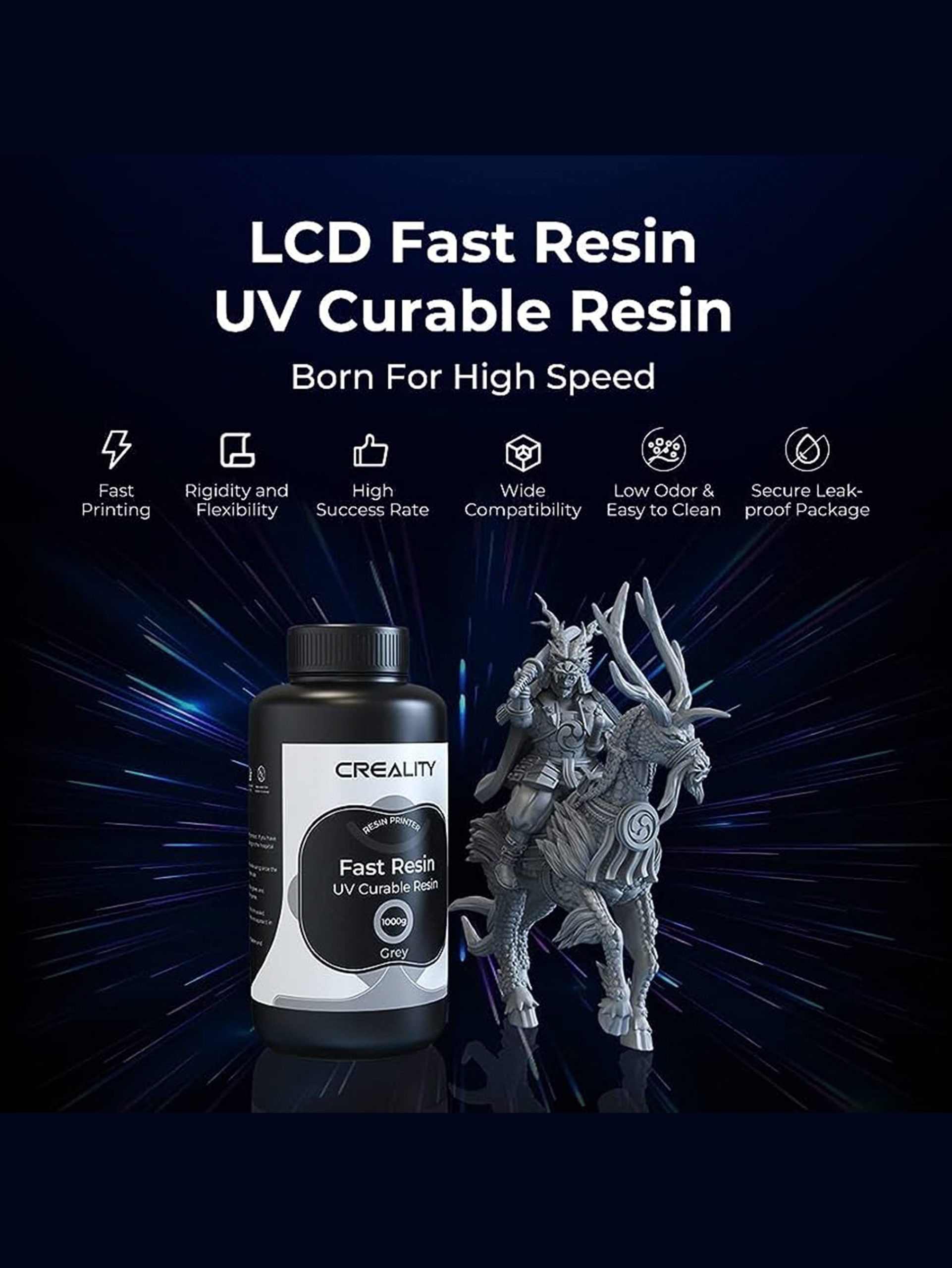 Fast Resin UV Curable Resin 1KG - WOL 3D - 3D Printers