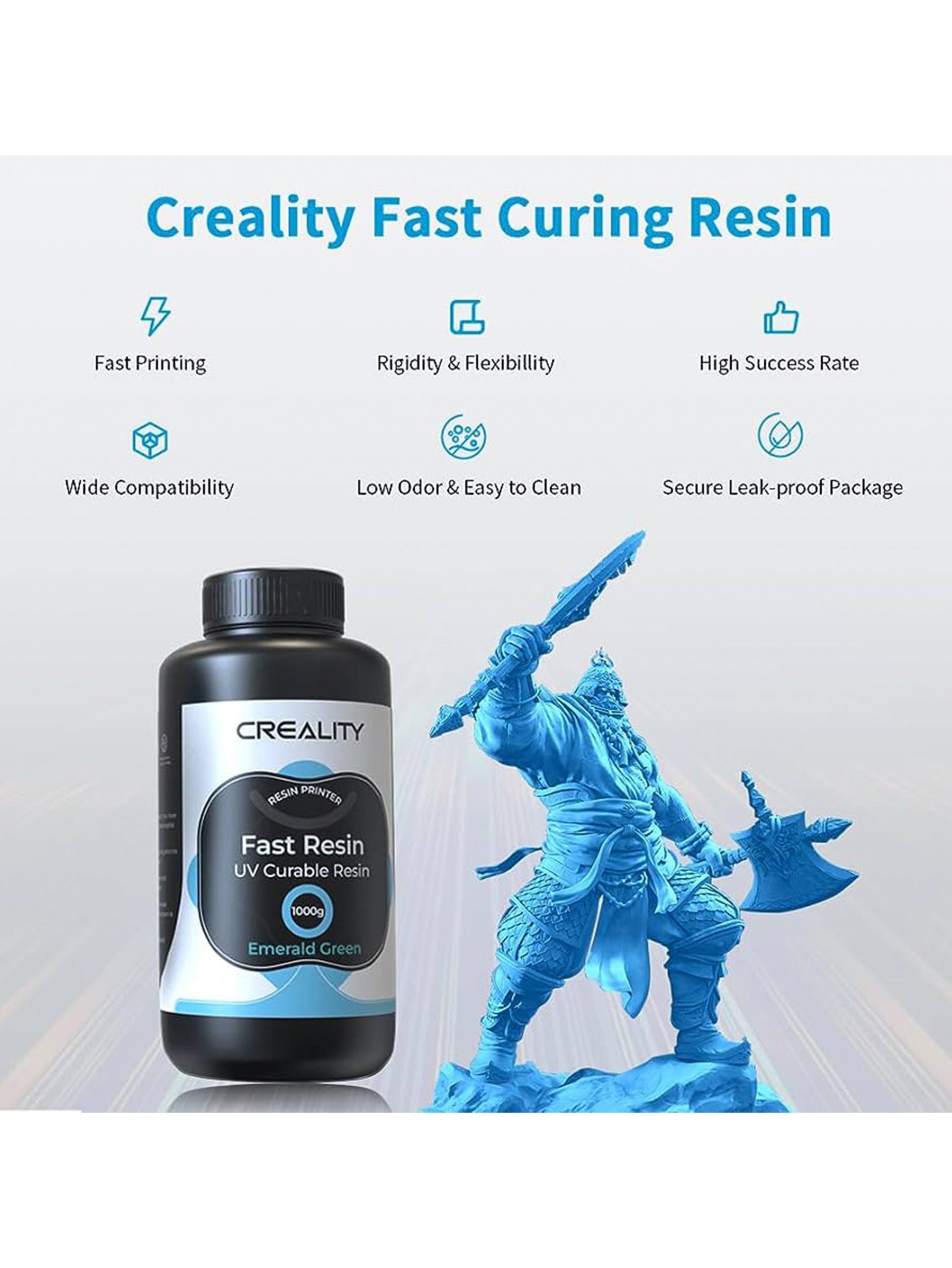 Fast Resin UV Curable Resin 1KG - WOL 3D - 3D Printers