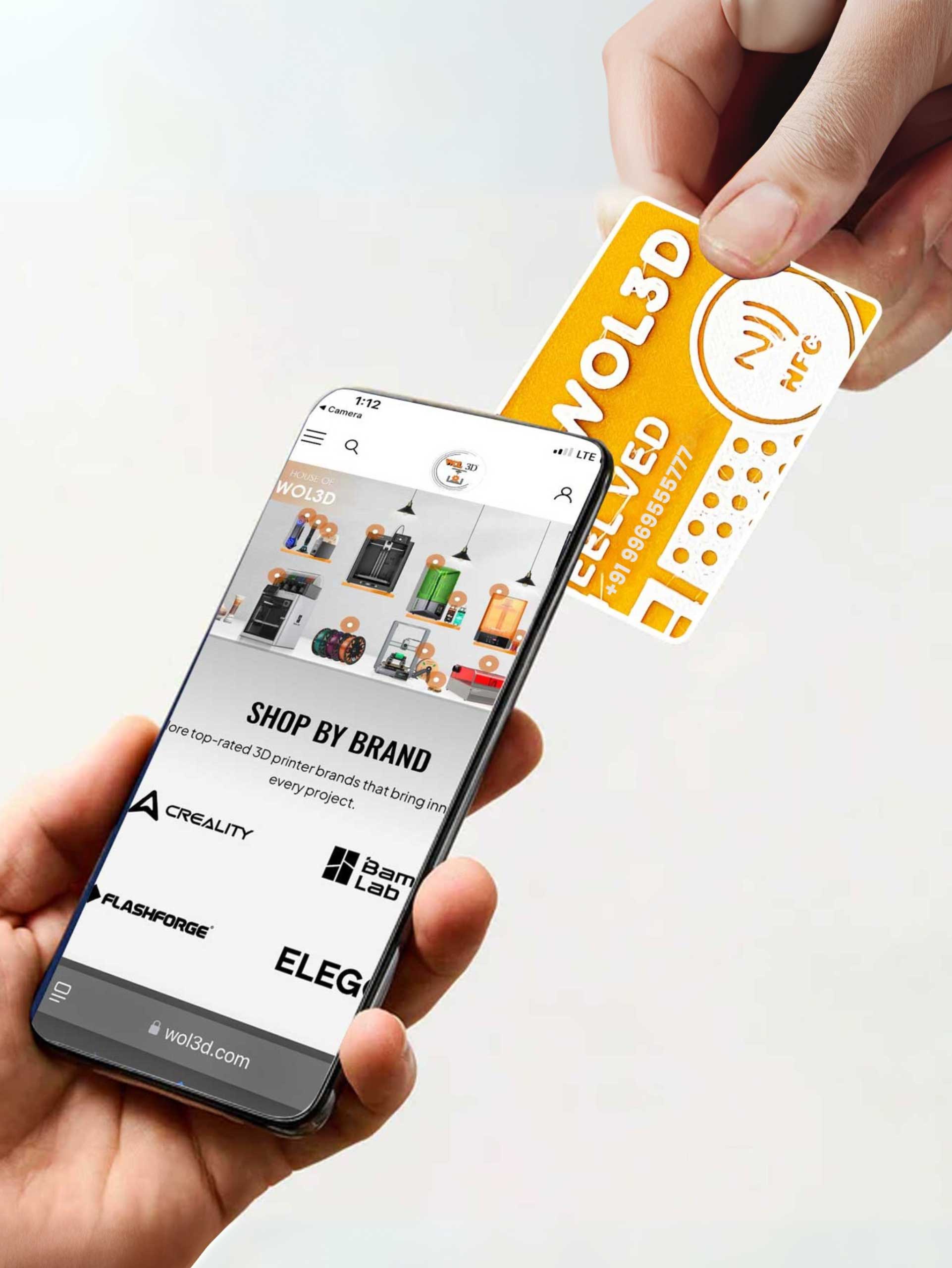 3D Printed NFC Business Cards by WOL3D - WOL 3D - 3D Printers